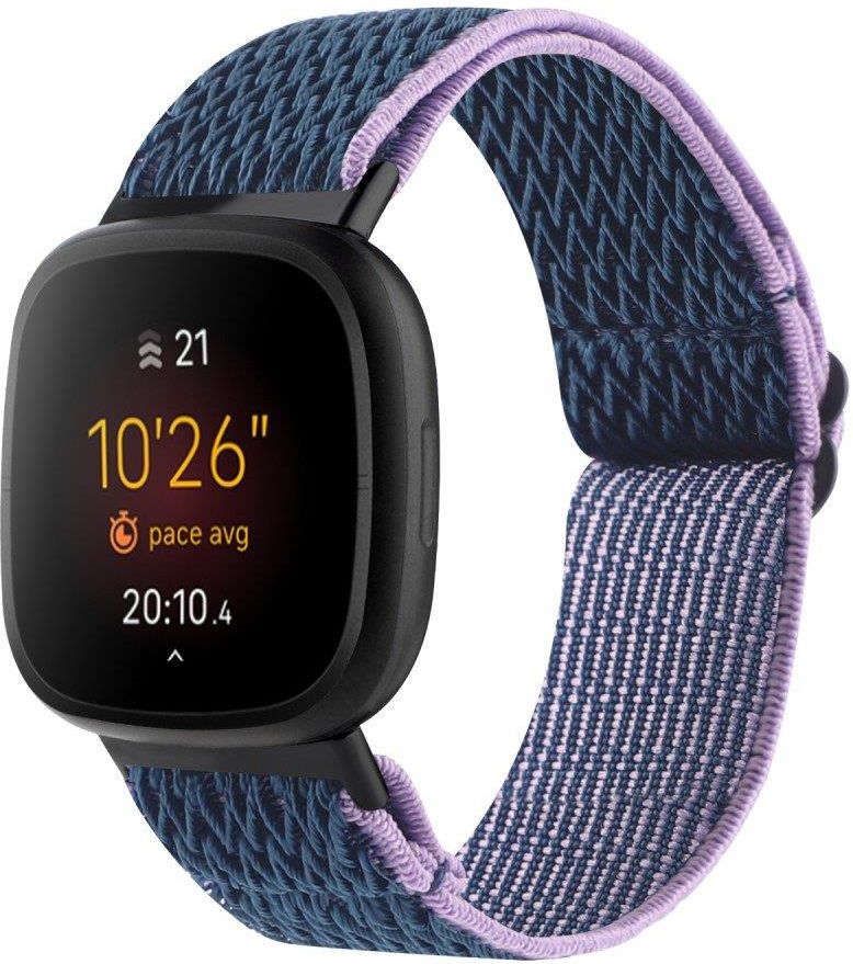Nylonowy pasek do Fitbit Versa 3 - Wave Pattern - Midnight Blue (209996 ...