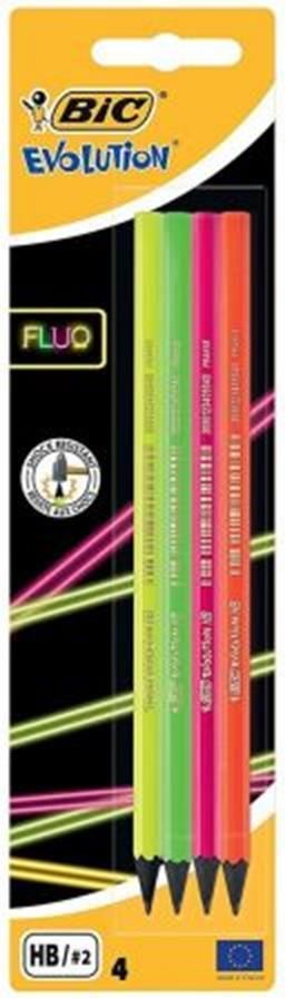 Bic Ołówek Hb Con Evolution Fluo B/C Op4Szt - Ceny i opinie - Ceneo.pl