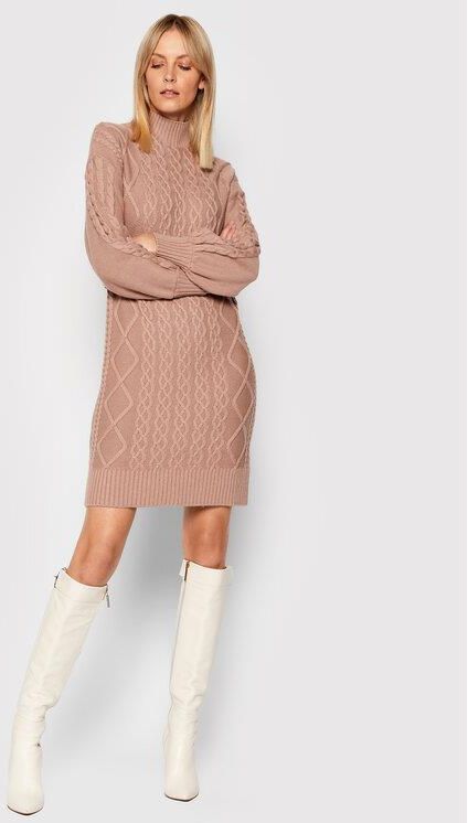 Guess Sukienka Dzianinowa Cassandra W1Bk38 Z2Wj0 Beżowy Comfort Fit ...