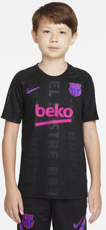 Nike Przedmeczowa Koszulka Dla Dużych Dzieci Dri Fit Fc Barcelona Czerń ...