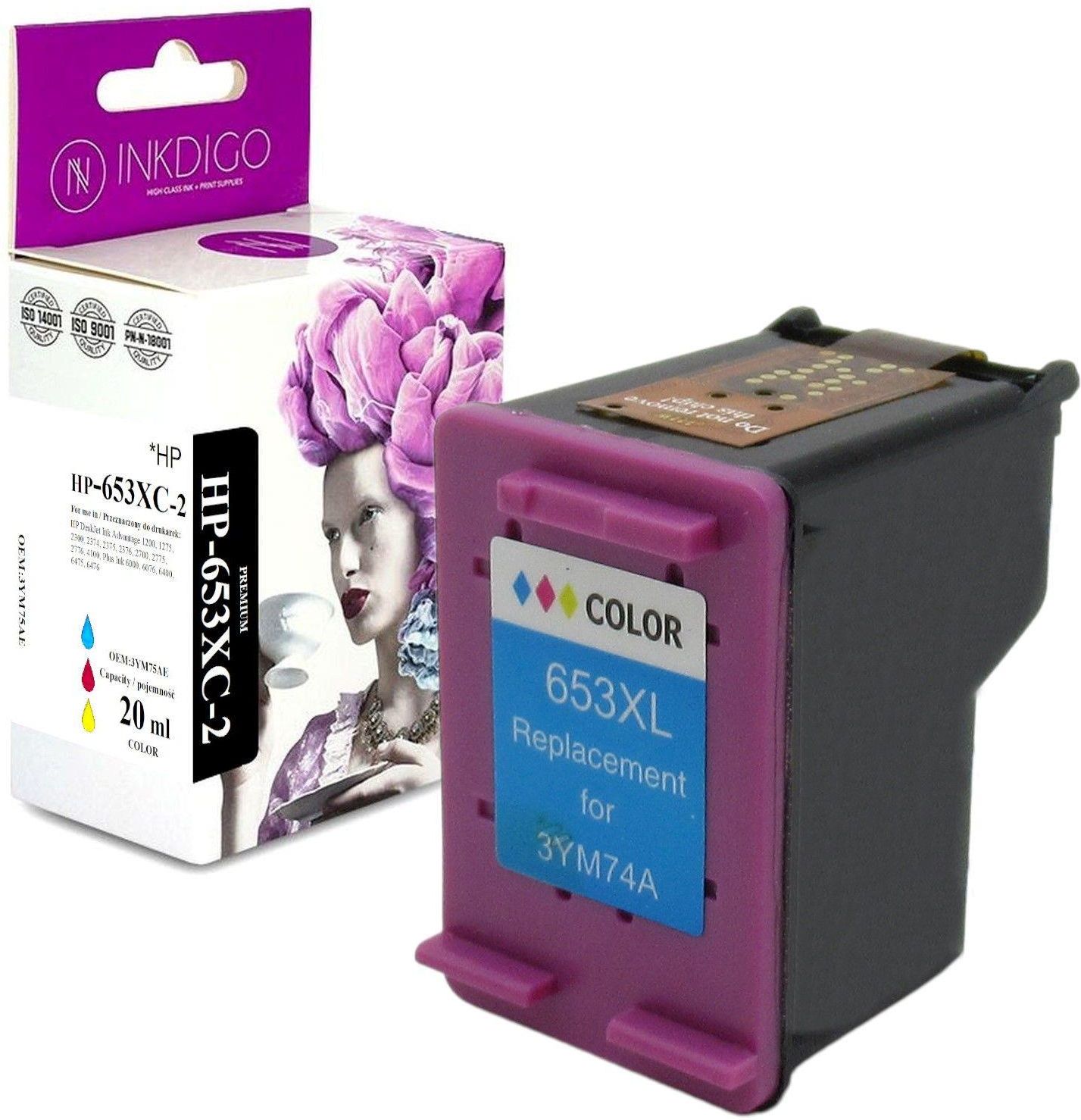 Tusz INKDIGO 653XL COLOR ZGODNY TUSZ DO HP DESKJET INK ADVANTAGE 1275 ...