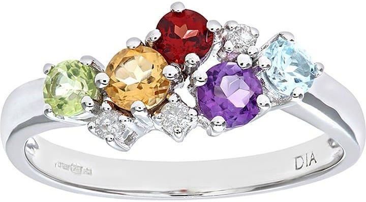 REVONI ZŁOTY PIERŚCIONEK Z DIAMENTAMI I KAMIENIAMI SZLACHETNYMI - Ceny ...