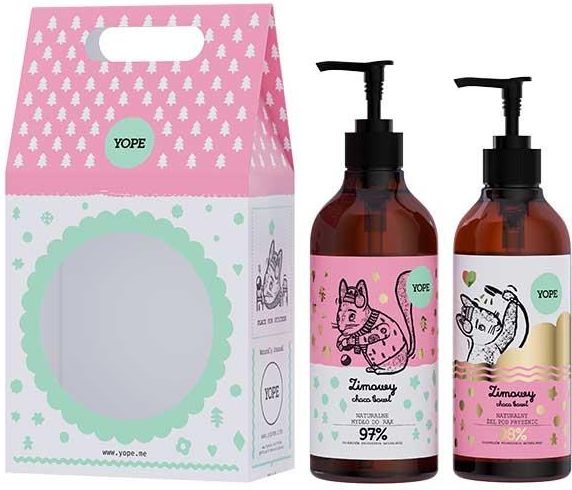 Yope Zestaw Zimowy Choco Bowl Naturalne Mydło W Płynie Do Rąk 500ml + Naturalny Żel Pod Prysznic ...