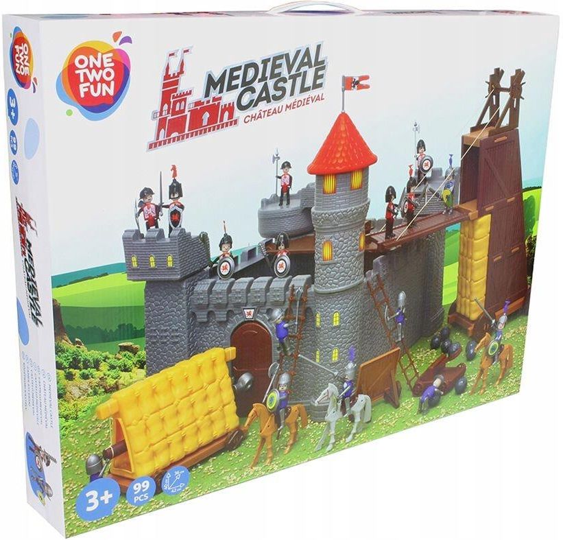 One Two Fun Średniowieczny Zamek Z Rycerzami Końmi 90 El Nowy - ceny i ...