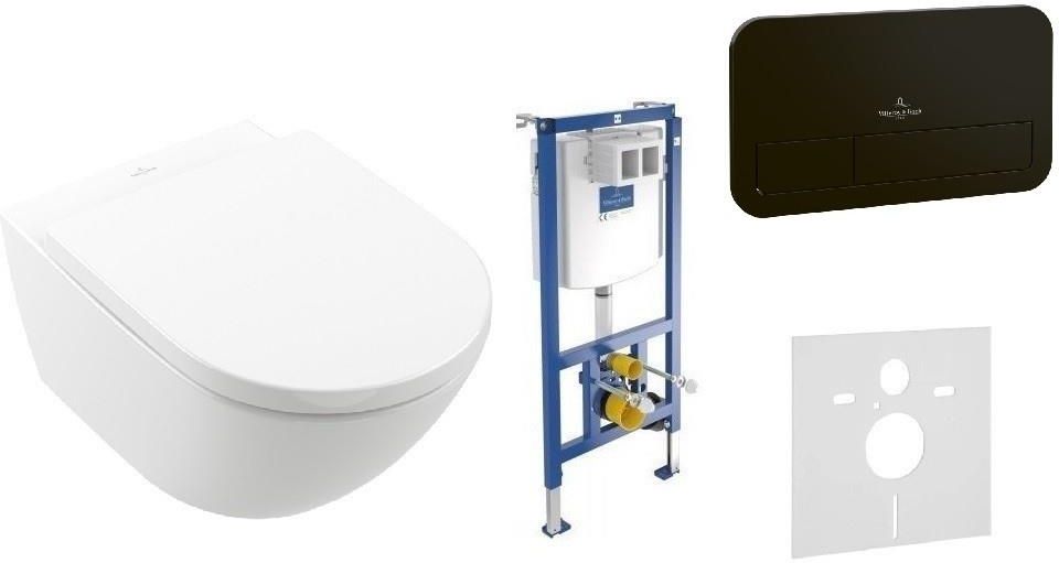 Zestaw podtynkowy Villeroy & Boch Zestaw 5w1 Subway 3.0 Czarny Przycisk ...