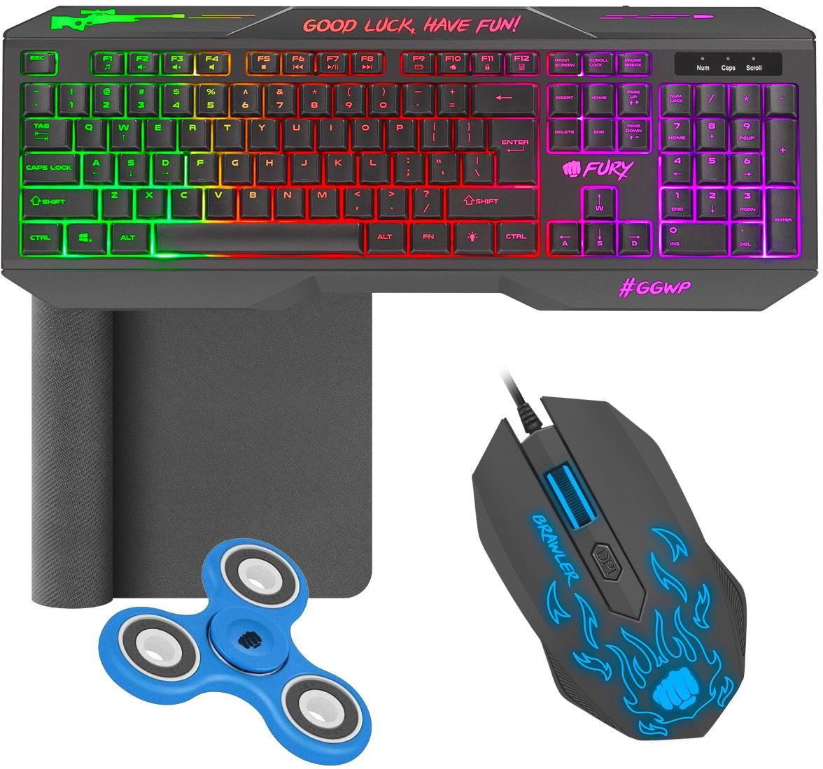 Zestaw klawiatura + mysz Fury Hellfire + Fury Brawler + Fury Challenger ...