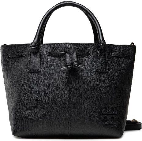 Tory Burch Torebka Mcgraw Small Drawstring Satchel 85119 Czarny - Ceny ...