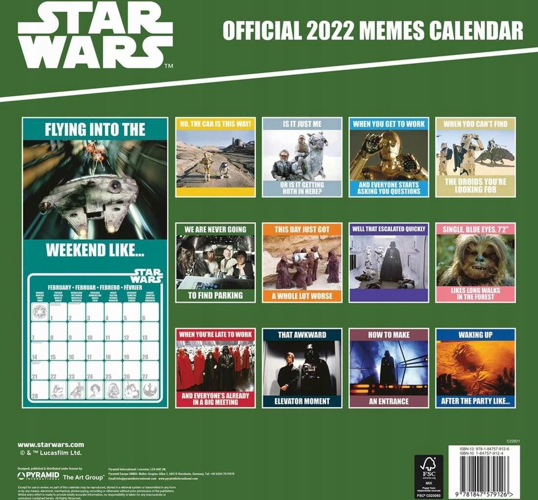 Star Wars Memy Gwiezdne Wojny - Kalendarz 2022 - Ceny i opinie - Ceneo.pl