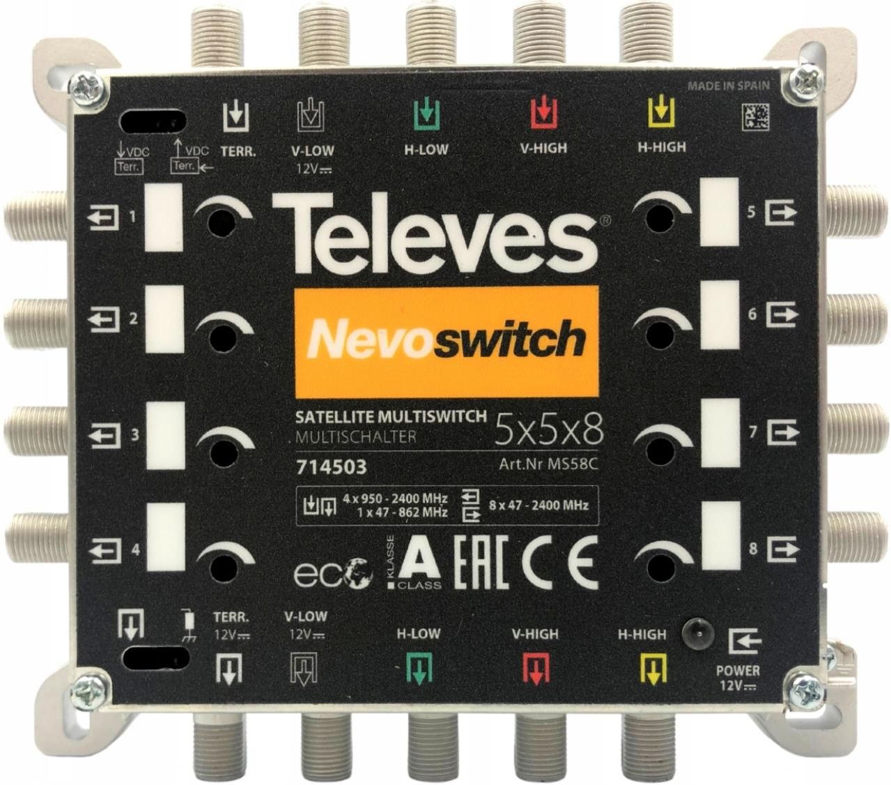 TELEVES MULTISWITCH NEVOSWITCH 5X5X8 (714503) - Opinie i ceny na Ceneo.pl