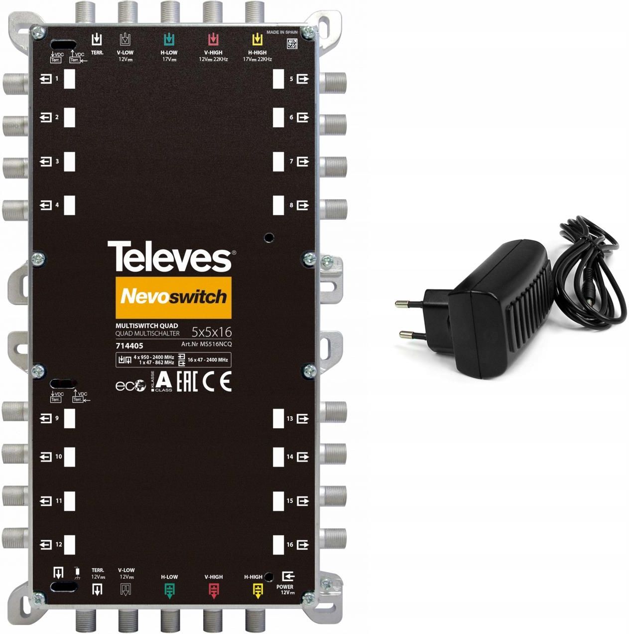 TELEVES MULTISWITCH 5/ 16 NEVOSWITCH QUAD 714405 - Opinie i ceny na ...