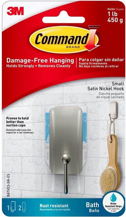3M COMMAND SMALL SATIN NICKEL HOOK - Opinie i ceny na Ceneo.pl