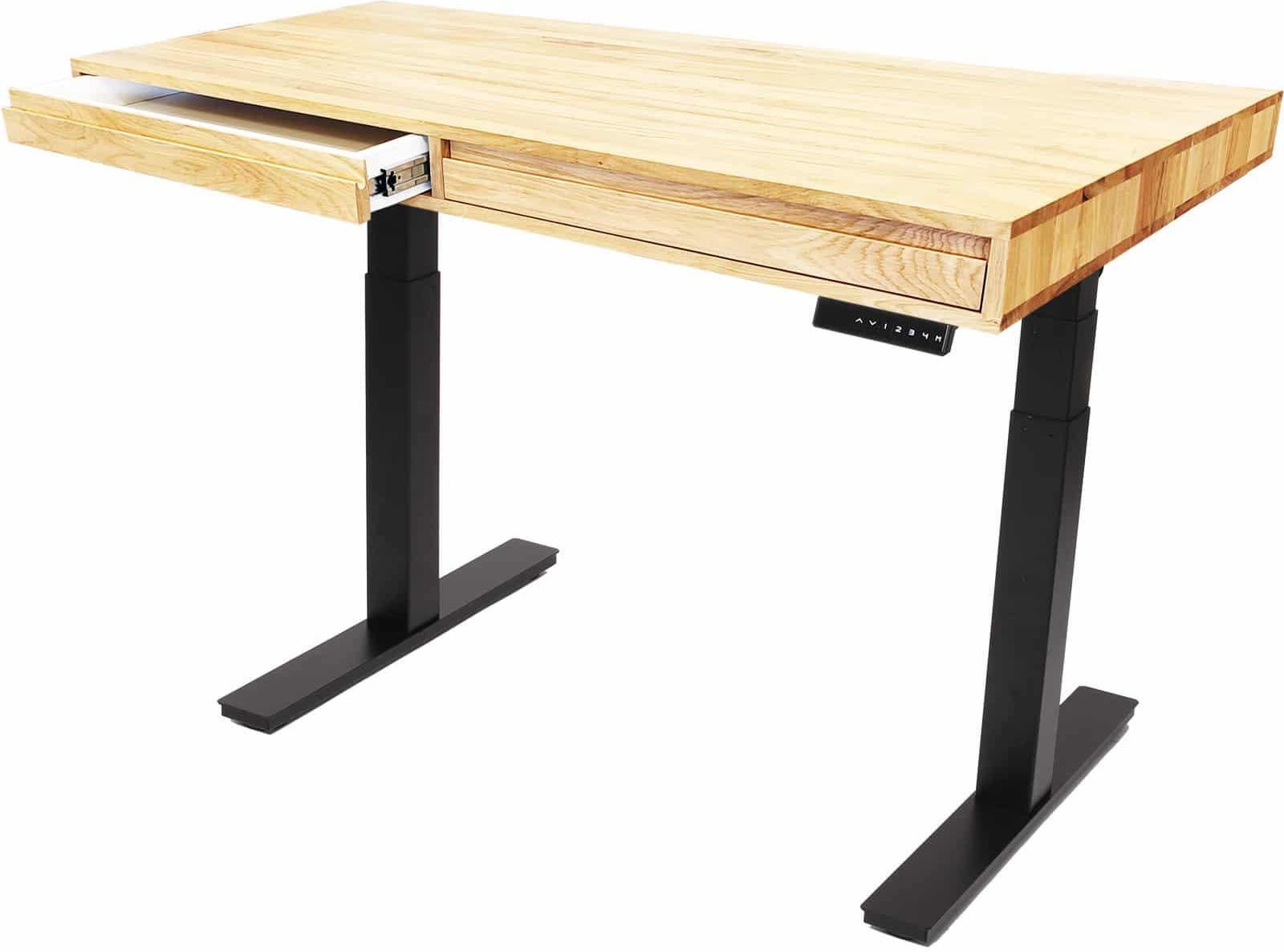 Ergonome Biurko Premium Wood Regulowane Elektryczne 2-Silnikowe Czarny ...