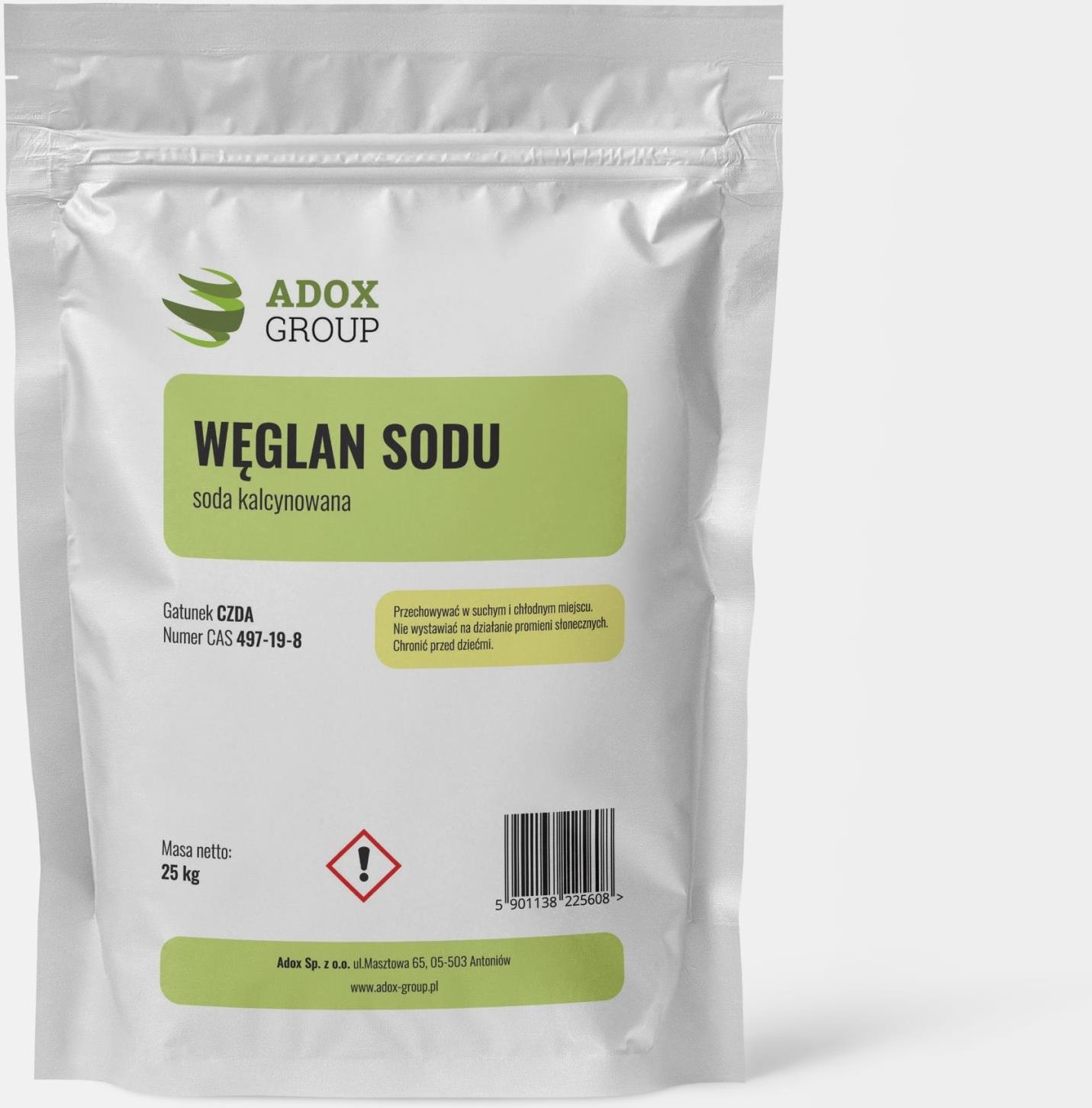 Węglan Sodu 99% 25Kg Soda Kalcynowana Lekka –Adox - ceny i opinie ...
