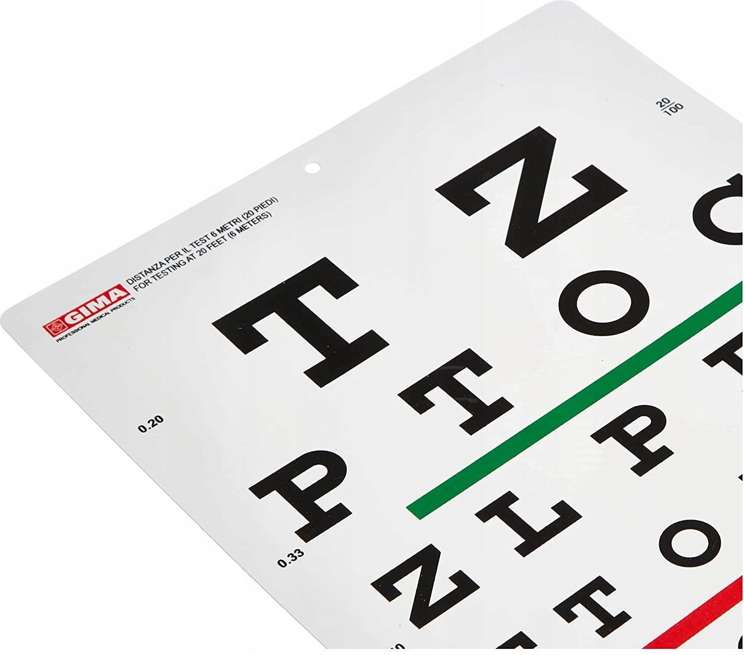 Gima Tablica Snellena Litery Badanie 6,1 M - ceny i opinie - Ceneo.pl