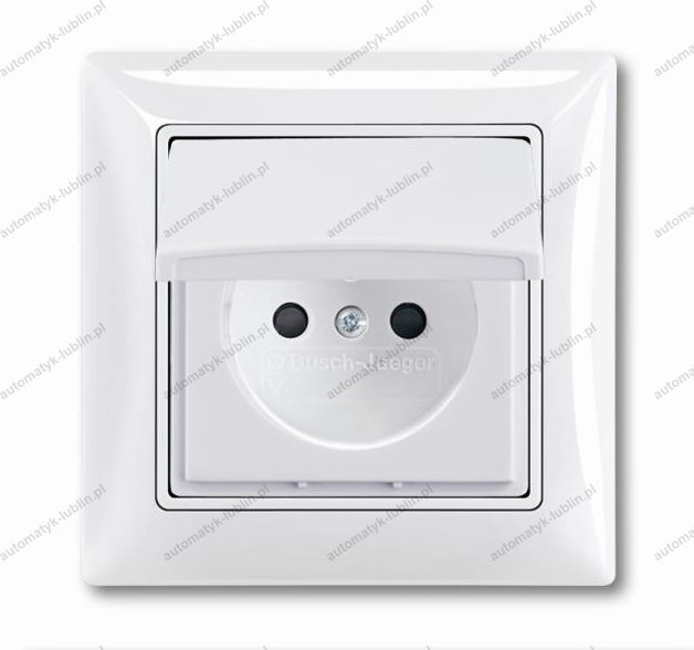 Gniazdo elektryczne ABB GNIAzDO z UzIEMIENIEM IP44 KLAPKA BIAŁE BASIC55 ...