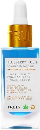TRULY Blueberry Kush CBD Face Oil Olejek deotksykujący i rozświetlający ...
