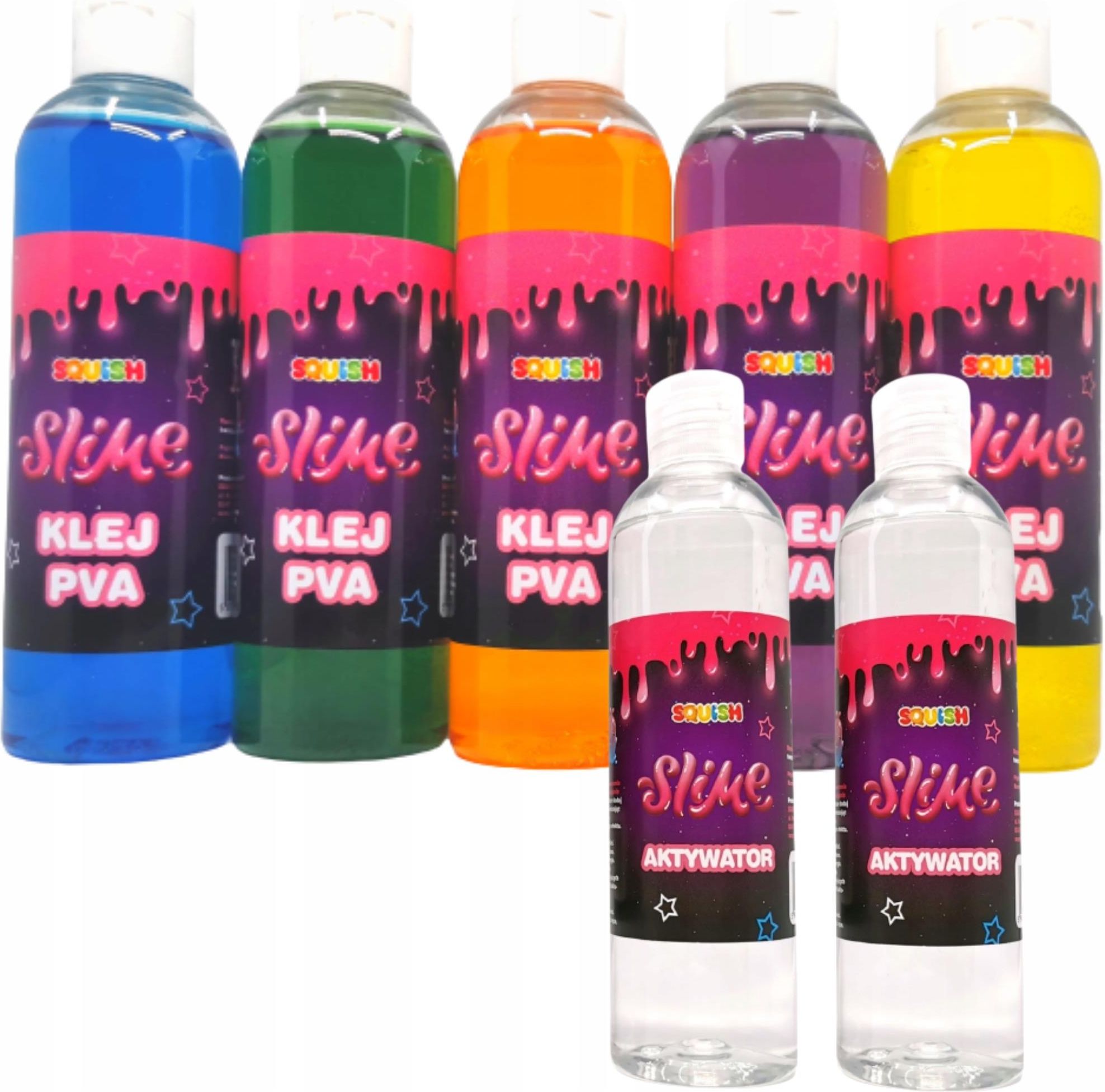Squish Slime Klej Pva X 4 Neon Aktywator 500Ml Glut - Ceny i opinie ...