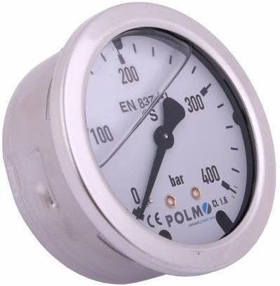 Polmo Manometr glicerynowy M63 0-400 bar tylne przyłącze G1/4 MGH63KG14T400P - Manometry ...