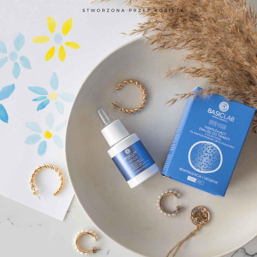 Serum do twarzy Basiclab Rewitalizacja I Ukojenie Nawilżający Emu Żel ...