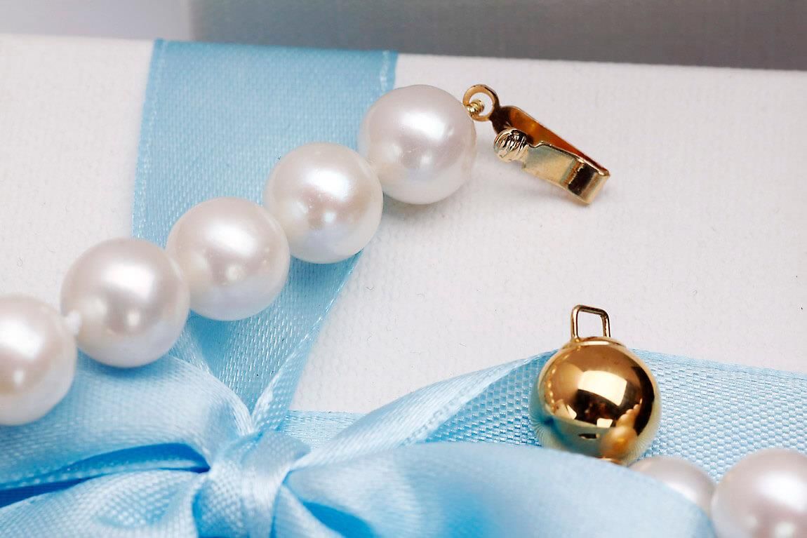 Staviori Naszyjnik Złoto Naturalne Perły hodowlane słodkowodne NZN4445 ...