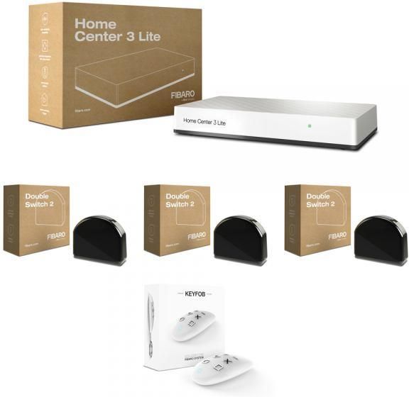 System domotyki Zestaw Oświetlenie Fibaro Hc3 Lite 3X Double Switch 2 ...