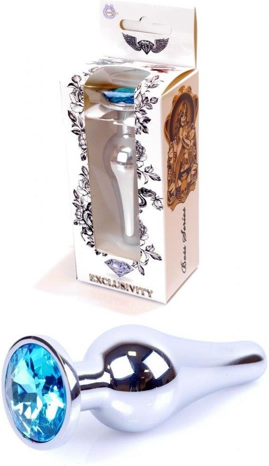 Boss Series Plug-Jewellery Silver Butt Plug- Light Blue - Ceneo.pl