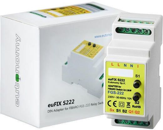 System domotyki Adapter DIN z przyciskami euFIX S224 do modułu Fibaro ...