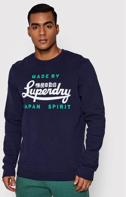 Superdry Bluza Script Style Col Crew M2011464A Granatowy Regular Fit - Ceny i opinie - Ceneo.pl