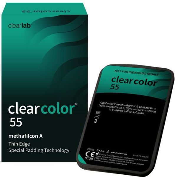 Soczewki Soczewki kontaktowe, szare - Clearlab Clearcolor 55 -4.75 2 ...