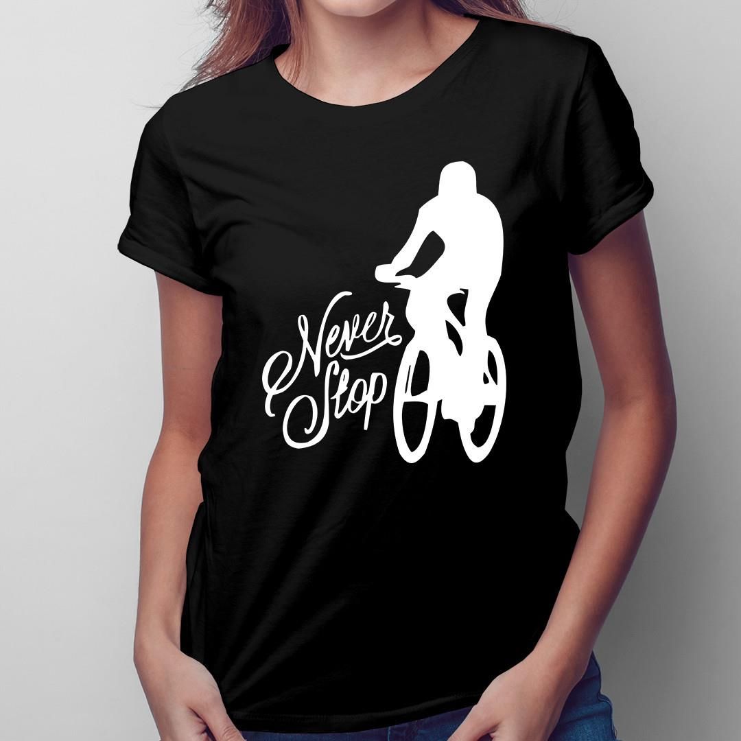 Never stop riding - damska koszulka na prezent - Ceny i opinie - Ceneo.pl
