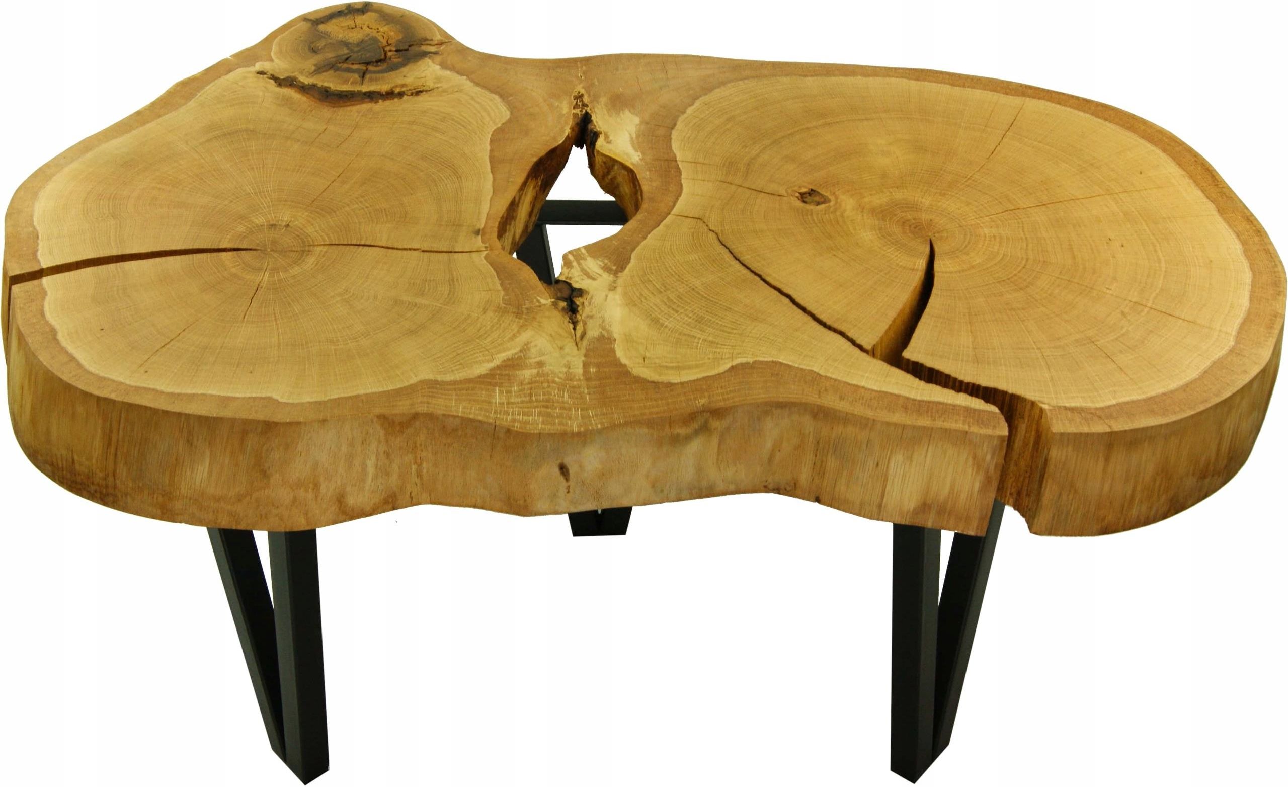 Plasterek Drewna Stolik Kawowy Ława Loft Dąb Plaster Drewniany Duży ...