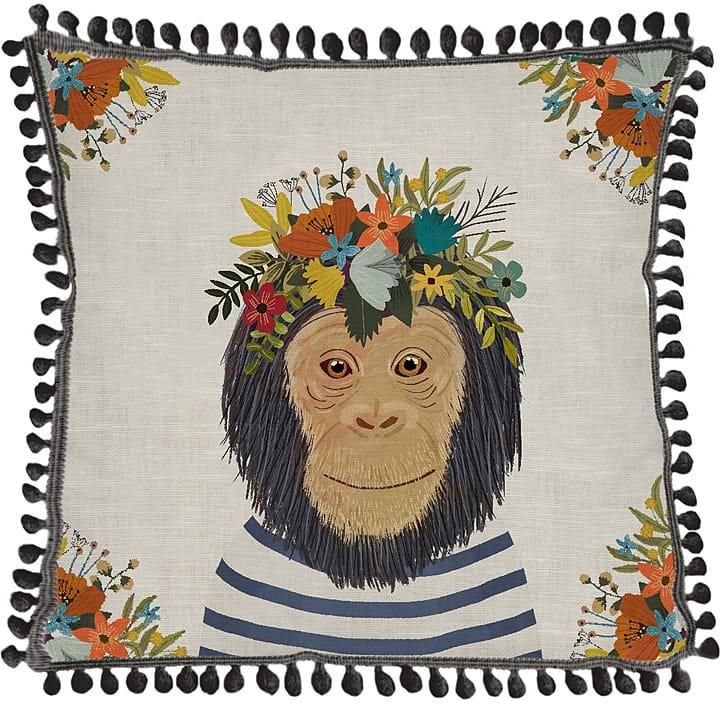 Really Nice Things Poduszka Floral Monkey Ze Wzorem 45 X cm - Opinie i ...