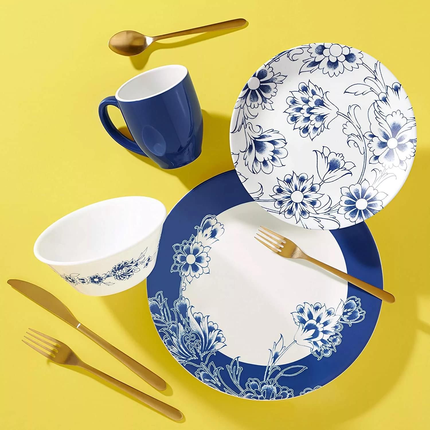 Corelle Zestaw Obiadowy Indigo Blooms 16Szt. - Opinie i atrakcyjne ceny ...