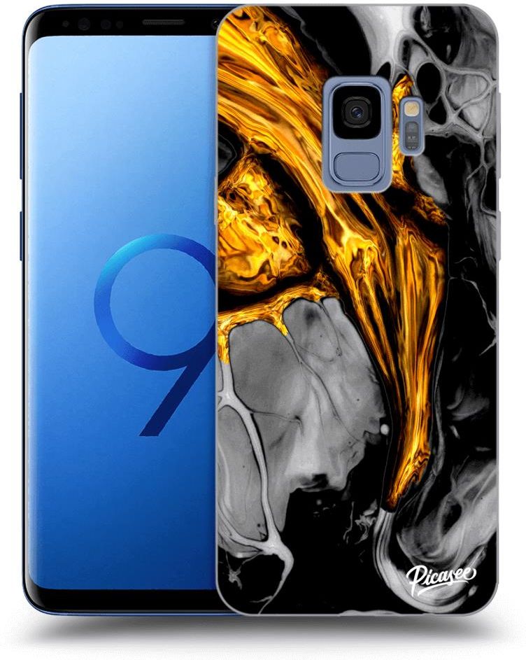 SILIKONOWE CZARNE ETUI NA SAMSUNG GALAXY S9 G960F - BLACK GOLD - Etui ...