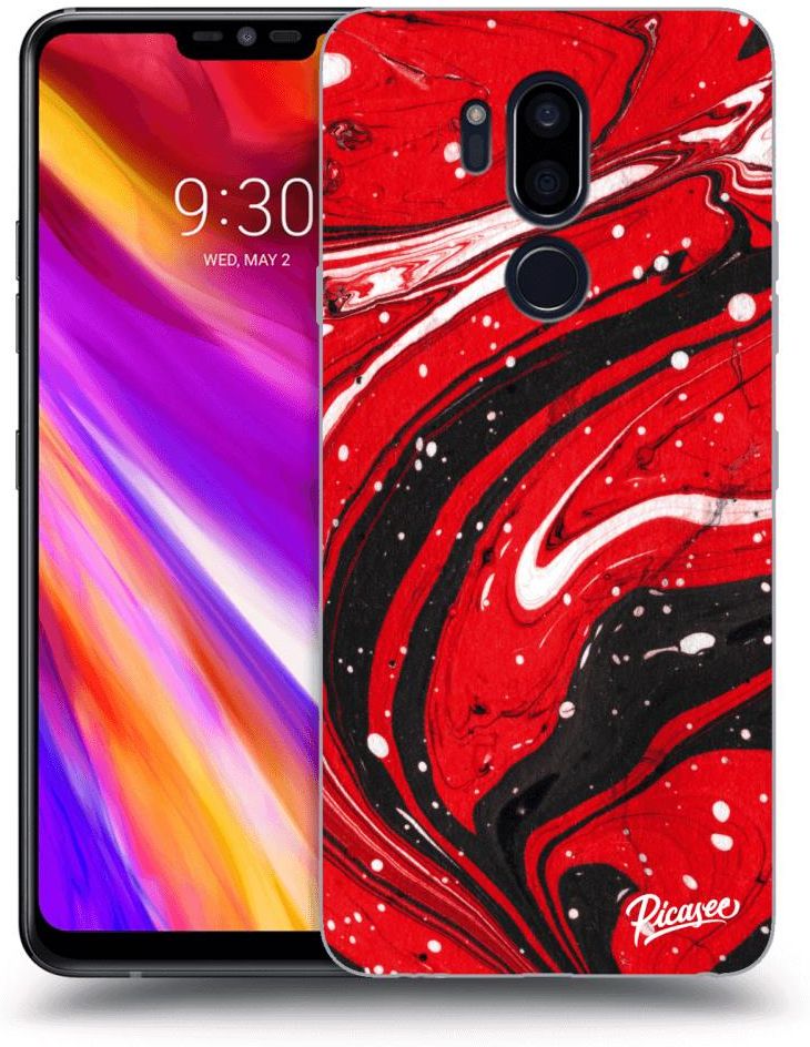 SILIKONOWE PRZEŹROCZYSTE ETUI NA LG G7 THINQ - RED BLACK - Etui na ...