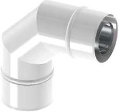 System kominkowy Termet Kolano Koncentryczne Sztywne Białe Ø 60/100 87° Z Uszczelką (T9000040215 ...