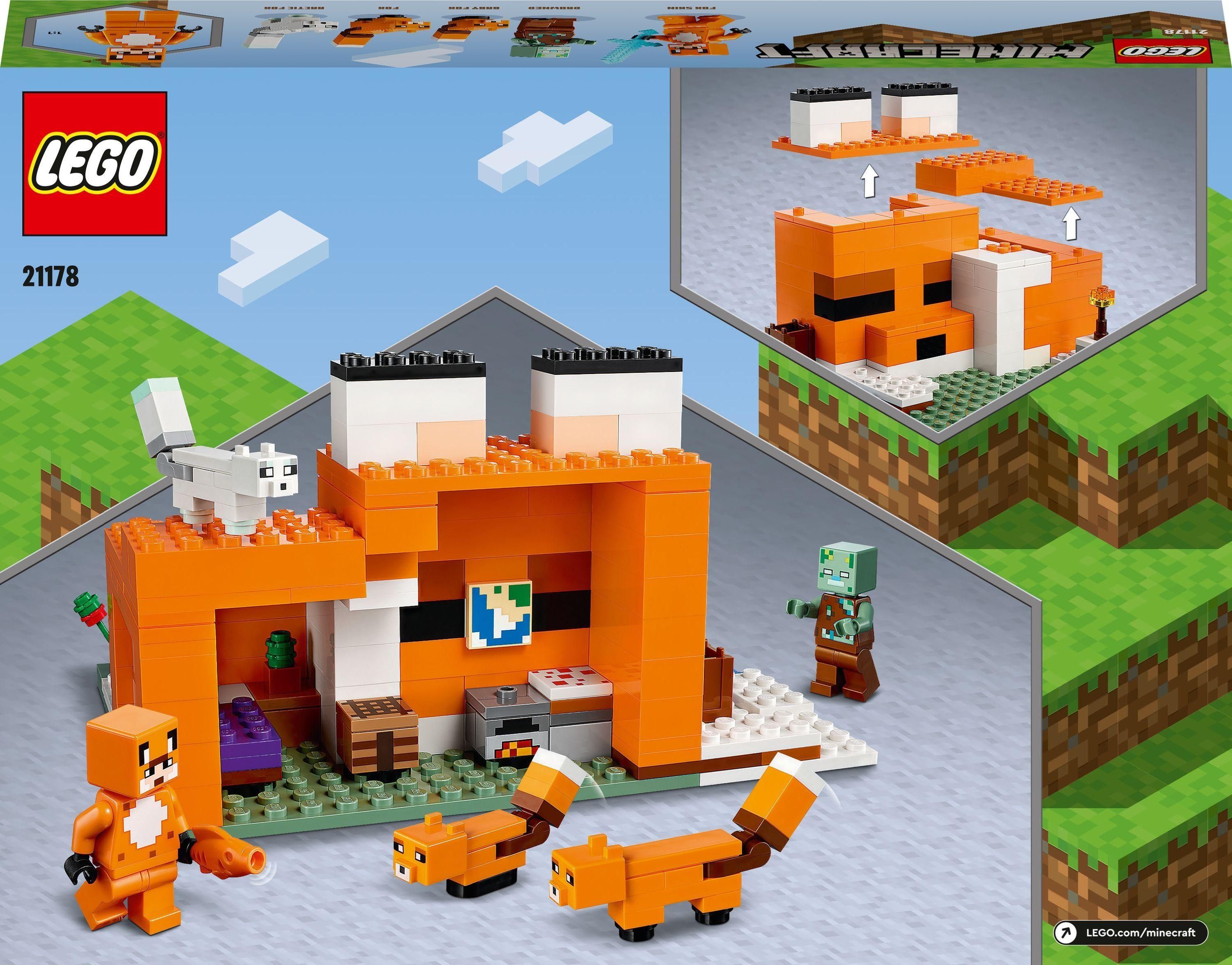LEGO Minecraft 21178 Siedlisko lisów - ceny i opinie - Ceneo.pl