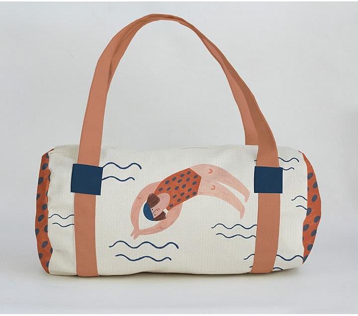 Really Nice Things Torba podróżna w kolorze beżowo-pomarańczowym - szer ...