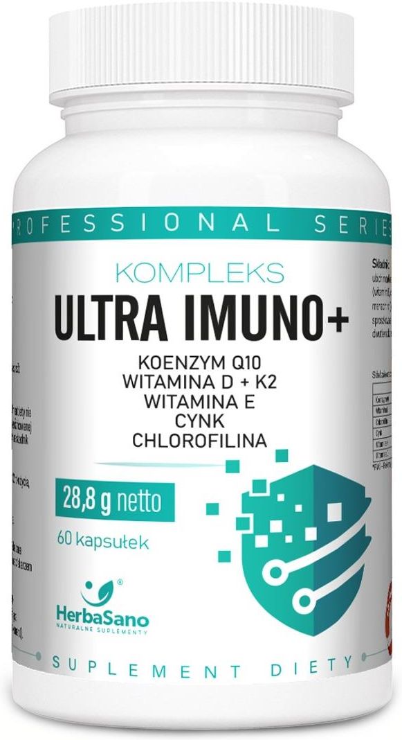 HerbaSano Kompleks ULTRA IMUNO+ Witamina D3 K2 + E cynk Q10 60 kaps ...