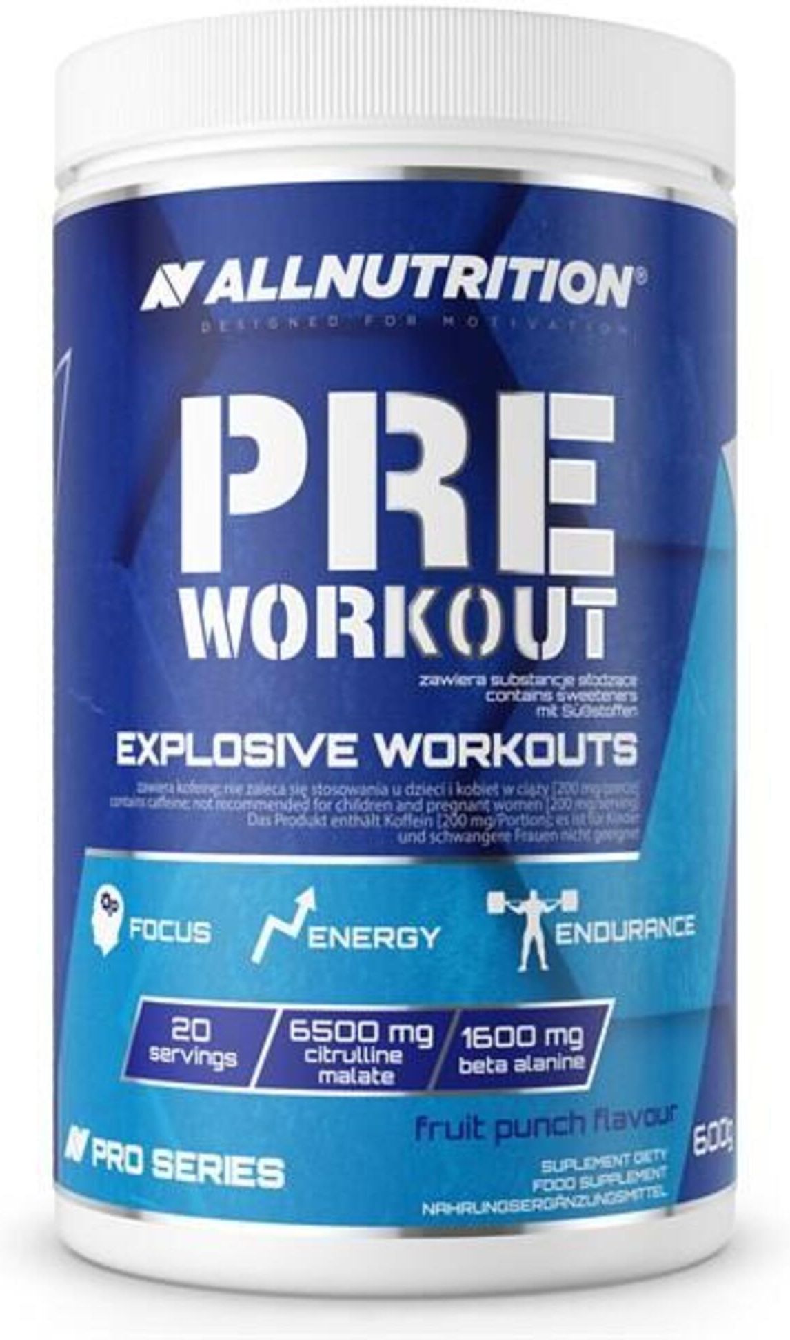 Allnutrition Pre Workout Pro Series Truskawka Ananas 600g - Ceny i ...