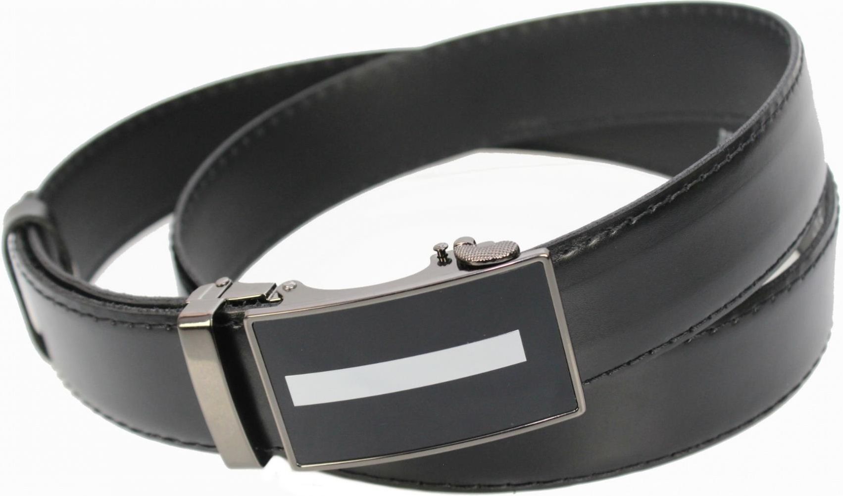 Wizytowy Pasek Skórzany 35 mm COMPLEX (PL) Pełna Klamra AUTOMAT/ZĄBEK ...