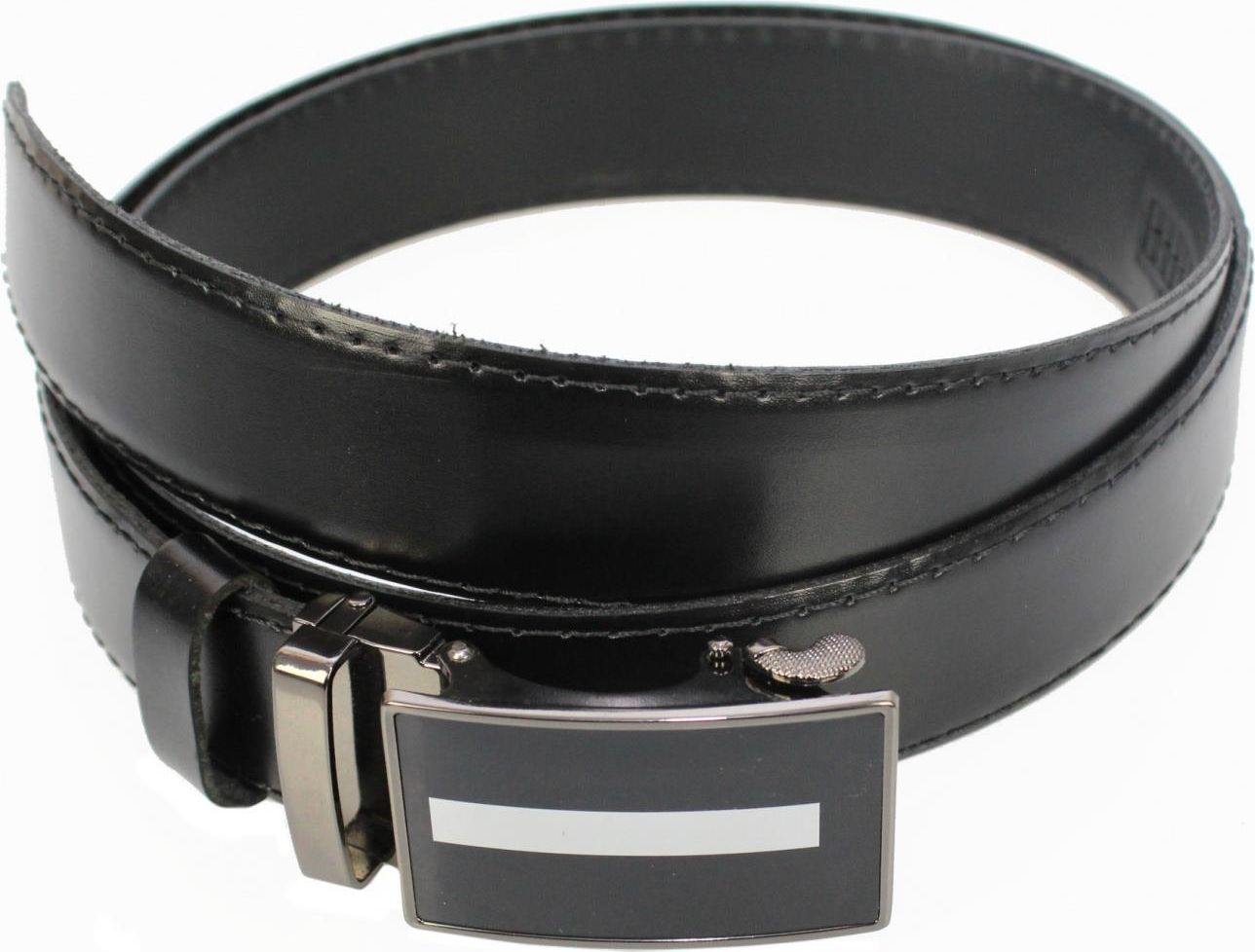 Wizytowy Pasek Skórzany 35 mm COMPLEX (PL) Pełna Klamra AUTOMAT/ZĄBEK ...