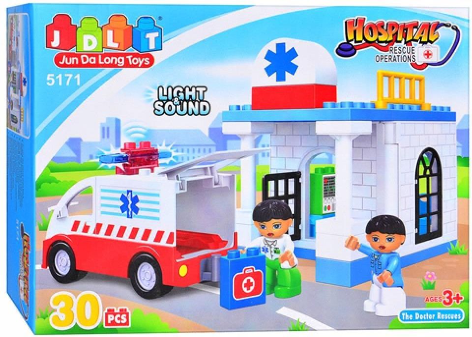 Jdlt Klocki Szpital Karetka Ambulans 30El. - ceny i opinie - Ceneo.pl