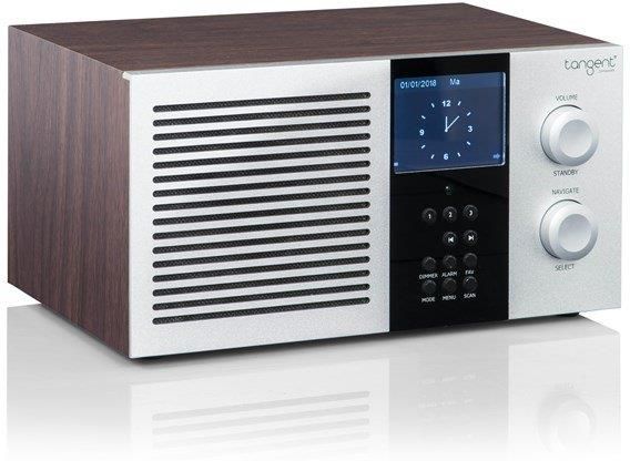 Radiobudzik TANGENT ELIO MONO INTERNET RADIO ALU/WALNUT - DAB/DAB+/AM ...