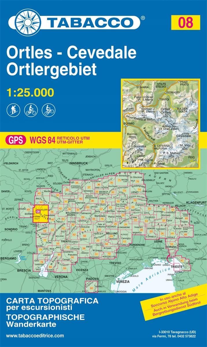 Ortles - Cevedale, Ortlergebiet mapa Tabacco - Ceny i opinie - Ceneo.pl