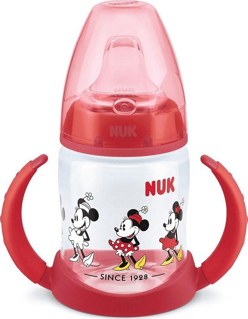NUK First Choice z uchwytem ze wskaźnikiem temperatury Disney Myszka Miki 150ml 6-18M czerwony ...