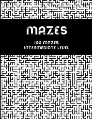 Mazes - 100 mazes intermediate level: Maze book for adults - Literatura ...