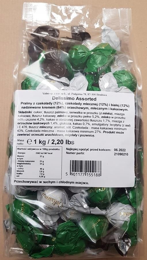 Vobro Czekoladki Delissimo Assorted Praliny 1Kg - Ceny i opinie - Ceneo.pl
