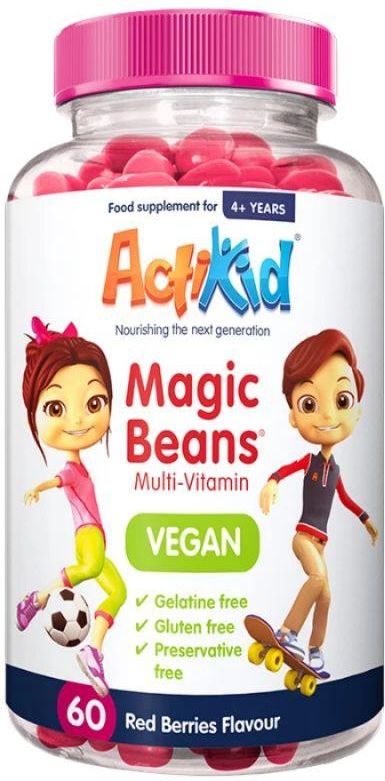 Actikid Magic Beans Multiwitamina Red Berries 60 żelek - Opinie i ceny ...