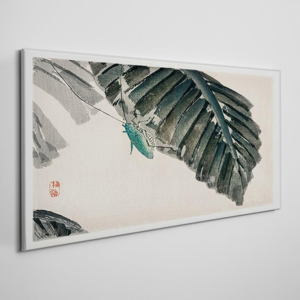 Coloray Obraz na Płótnie Azjatycki Liście Owady 140x70 cm ...